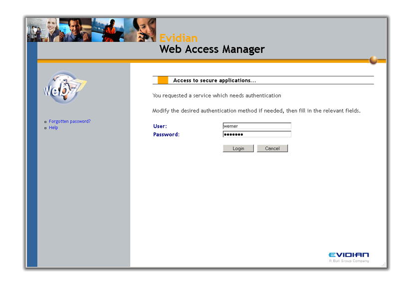Web Access Manager: Usage scenario - Evidian